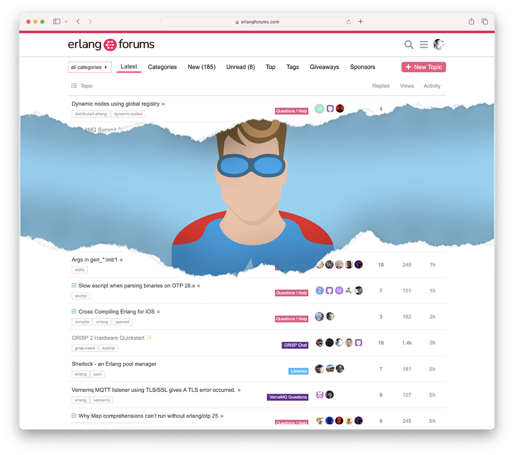 Erlang Forums 2024 Update! - Forum Announcements - Erlang Programming Language Forum - Erlang Forums